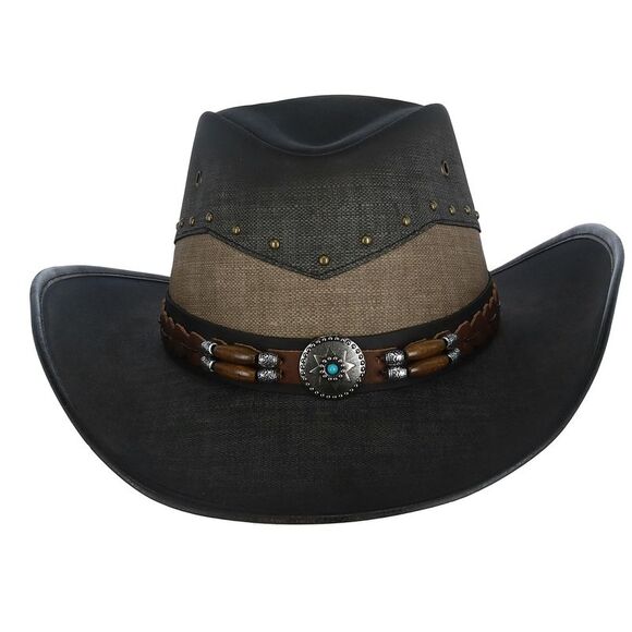 Kenny K | Accessories | Kenny K Mens Vegan Leather Western Hat With ...